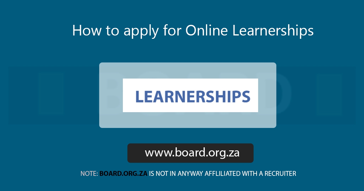 How to apply for Online Learnerships | Board Opportunities
